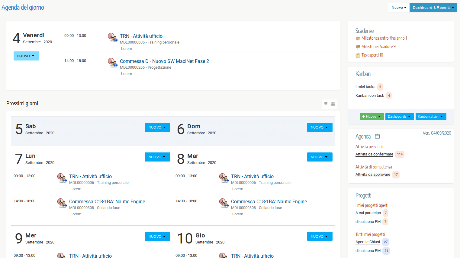 Software gestione progetti, commesse, clienti e rendicontazione ...